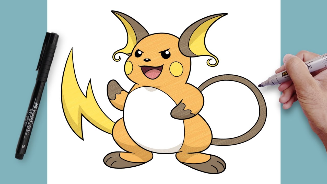 How to Draw RAICHU Easy Step-by-step | Pokemon - YouTube