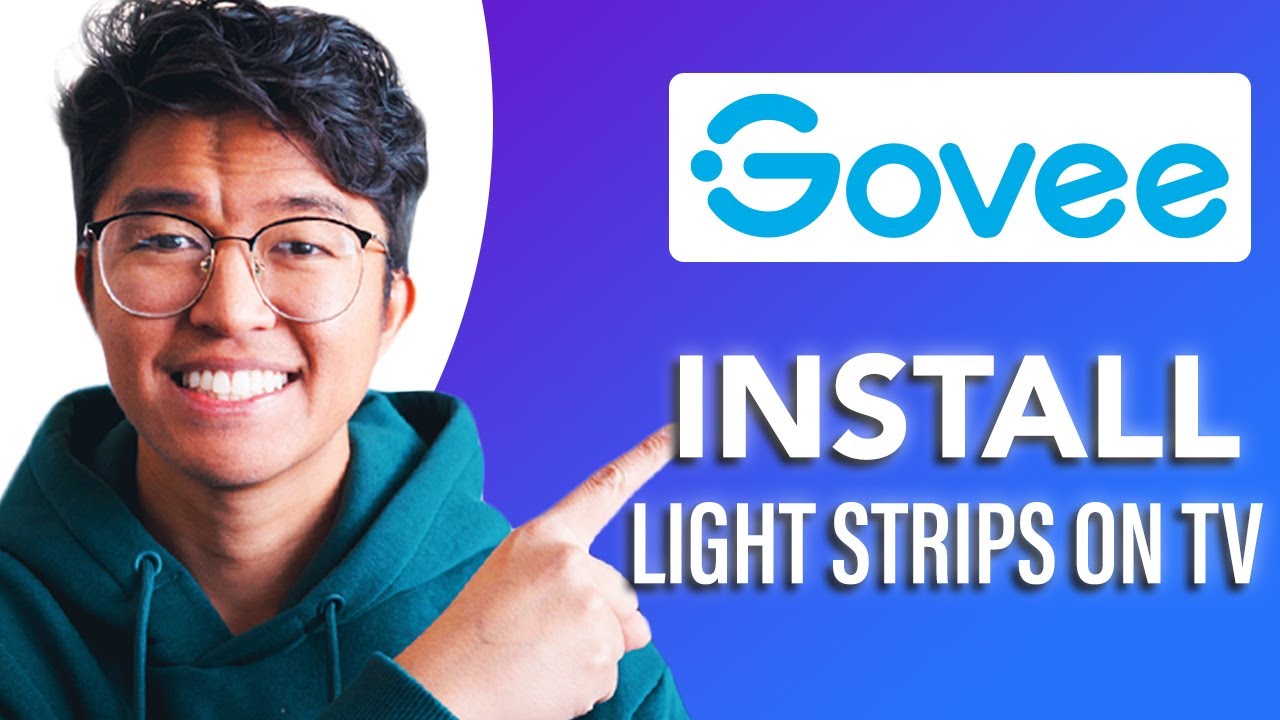 How To Install Light Strips On TV | Govee RGB LED TV Backlight (SIMPLE ...