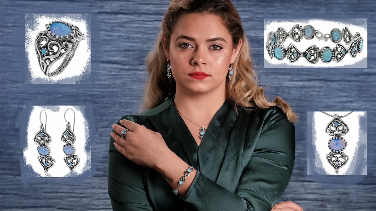 Simenda Jewellery Sterling silver 925 set with Opals - YouTube