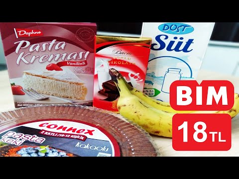 BİM malzemeleriyle 18 TL maliyetli 12 Kişilik Şahane Yaş Pasta🤩. Kolay Pasta👏 Doğum günü Pastası