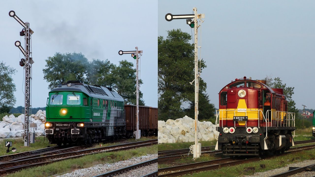 Klimatyczny wieczór w Rogoźnicy- Tamara RP oraz BR232-693 European Loco (Colas) - YouTube