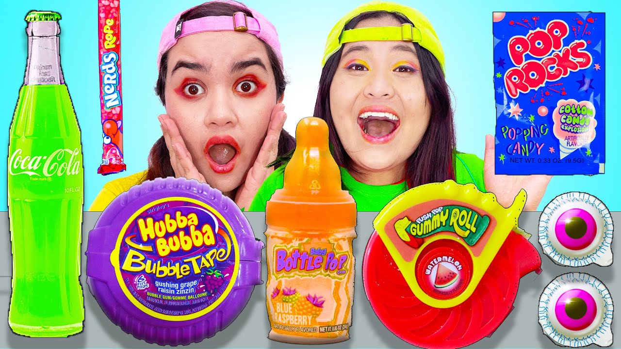 BIG GIANT COTTON CANDY MUKBANG | ASMR RAINBOW DESSERT, EDIBLE LEGO ...