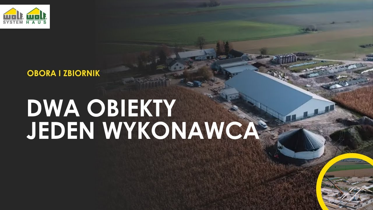 Budowa nowej obory i zbiornika żelbetowego WOLF System - YouTube