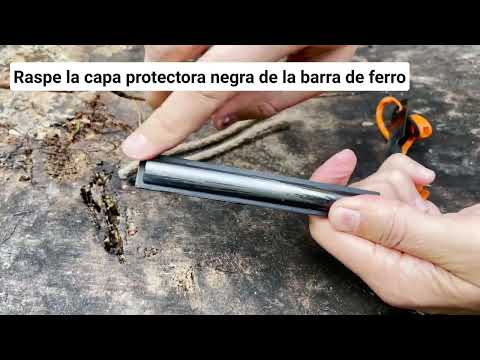 aZengear Flint Steel Pro Pedernal Supervivencia, Arrancador de Fuego, XXL Ferro Rod - Cómo usar