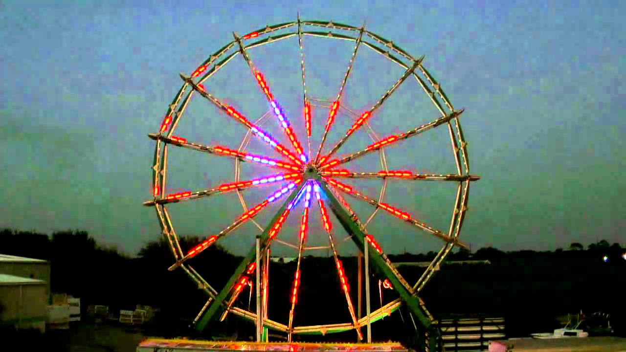 Denny's electronics LED Lights on Century Wheel From Front - YouTube