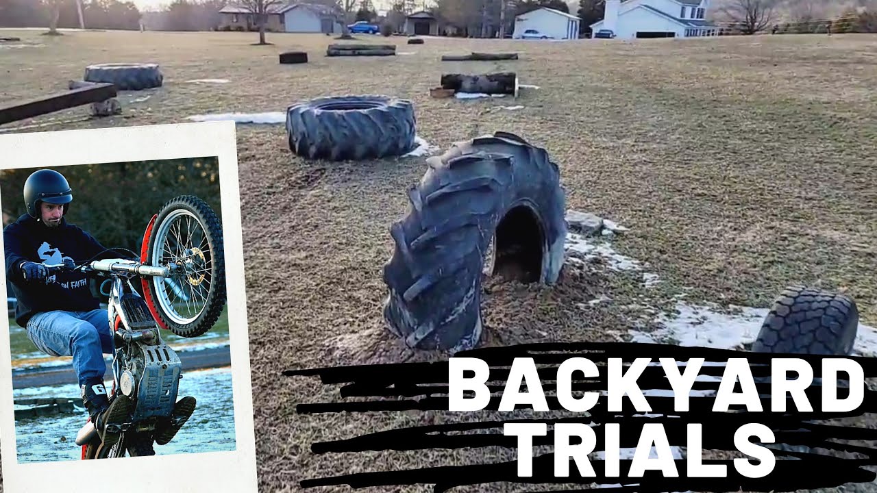 Moto Trials Backyard Obstacle Course Build - Part 1. 2/5/21 - YouTube