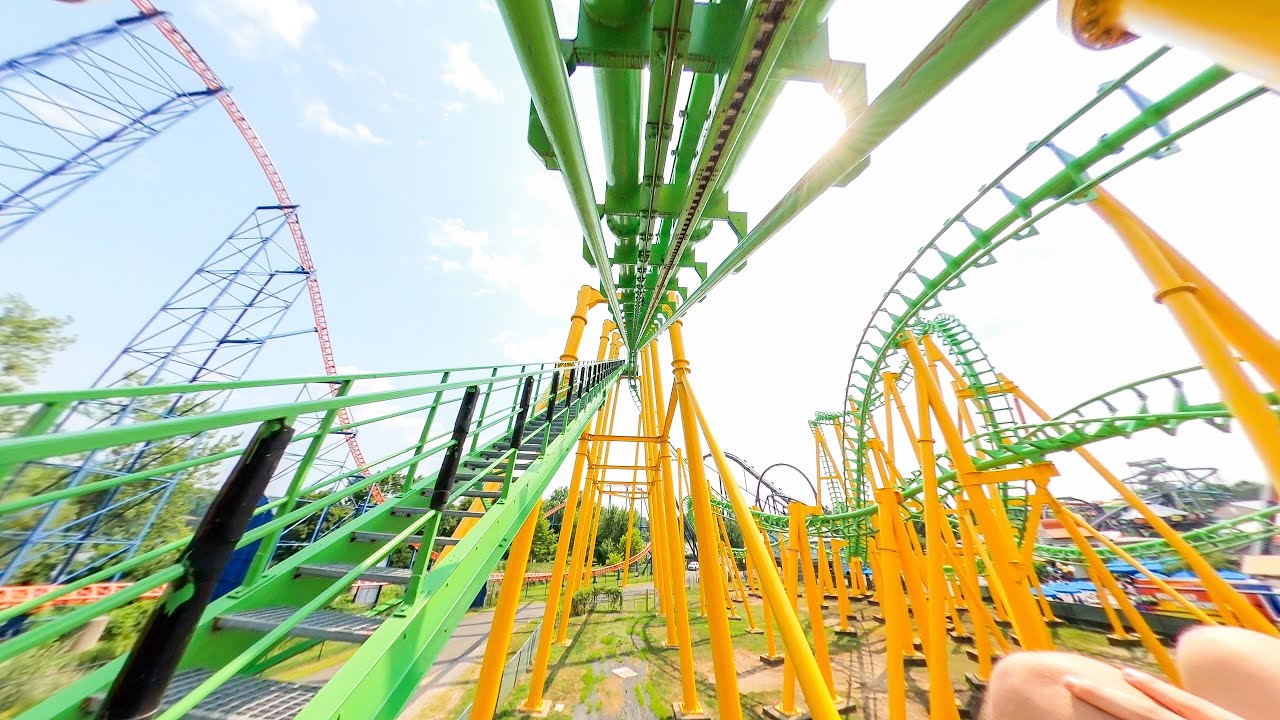 Riddler Revenge at Six Flags New England FULL POV - YouTube