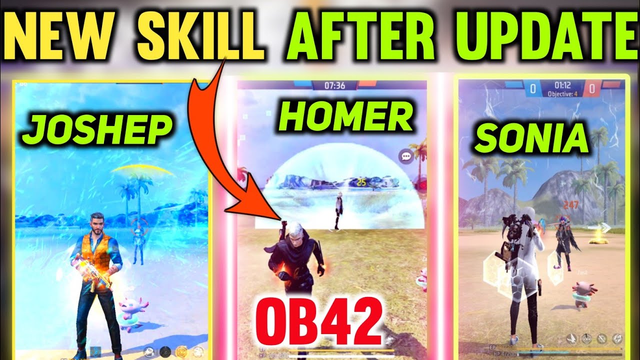 OB42 UPDATE CHARACTER SKILL ABILITY FULL DETAILS | FREE FIRE OB42 ...