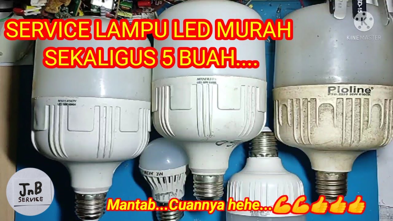 SERVICE LAMPU LED MURAH SEKALIGUS 5 BUAH mantab..cuannya hehe...💪💪👍👍👍 ...