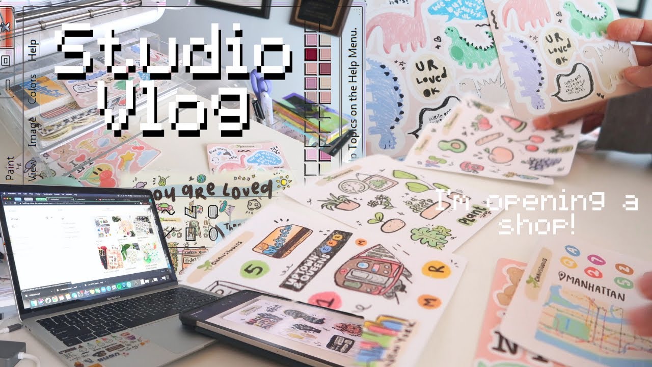 i'm starting my own sticker business! STUDIO VLOG 001: preparing for my ...