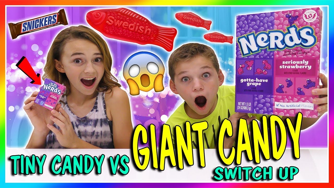 TINY CANDY VS GIANT CANDY SWITCH UP | We Are The Davises - YouTube