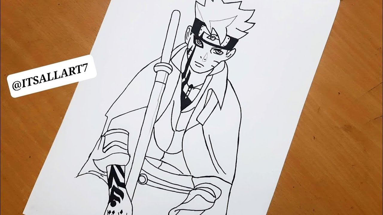 Drawing - boruto two blue vortex/speed drawing - boruto two blue vortex ...