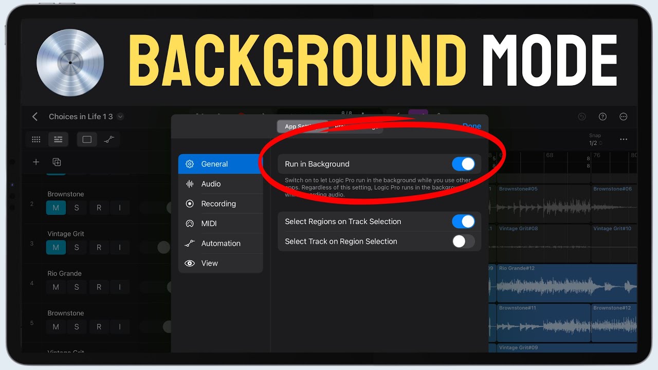Use OTHER APPS while playing/recording | Logic Pro for iPad - YouTube