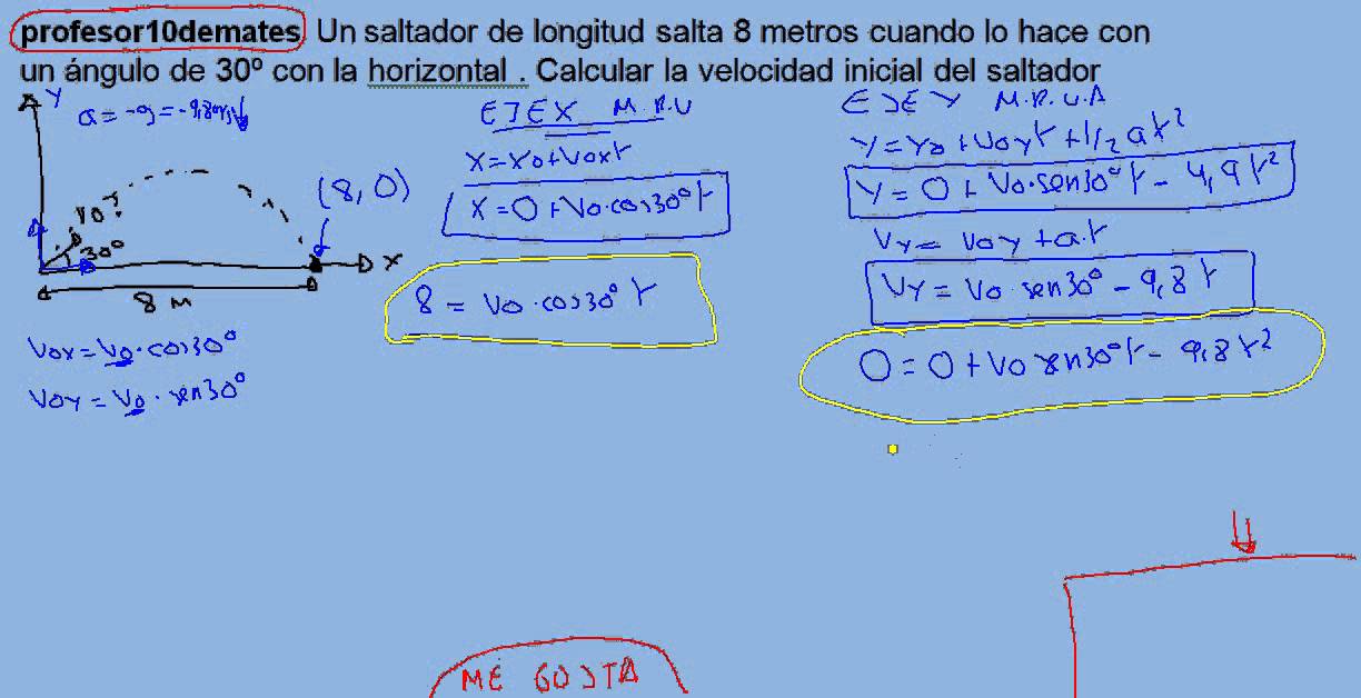 tiro oblícuo 05 parabólico ejercicio resuelto - YouTube