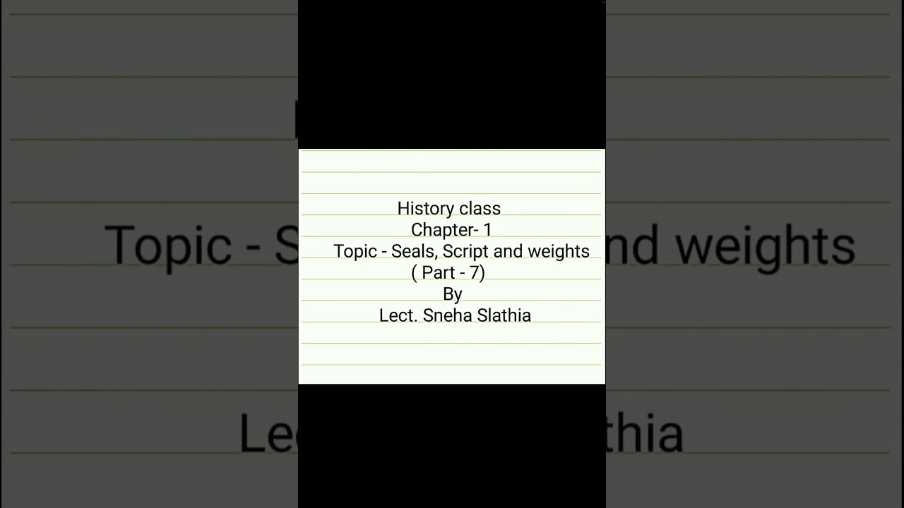 Harappan civilization - seals, script and weights - YouTube