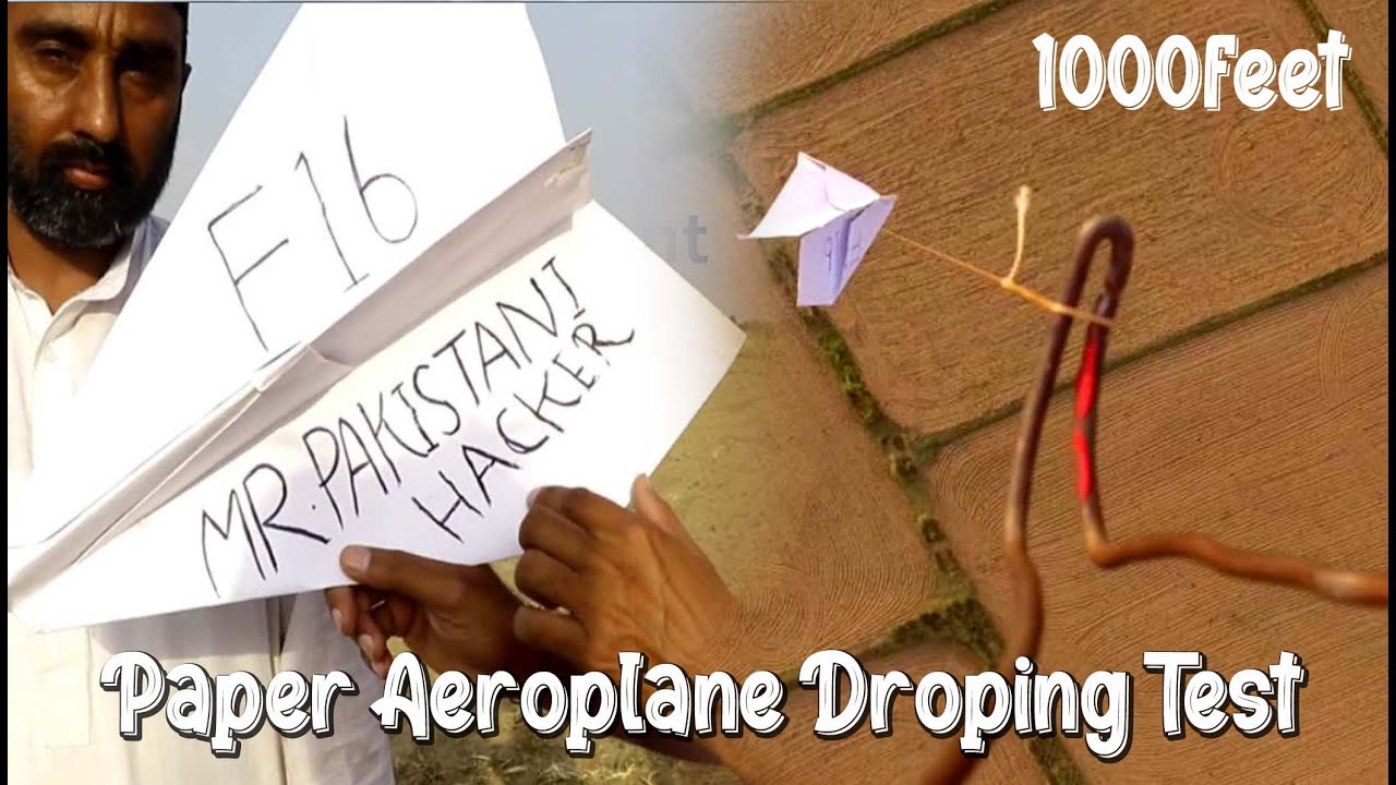Paper Aeroplane Droping Test From 1000Feet Experiment By Mr Pakistani ...