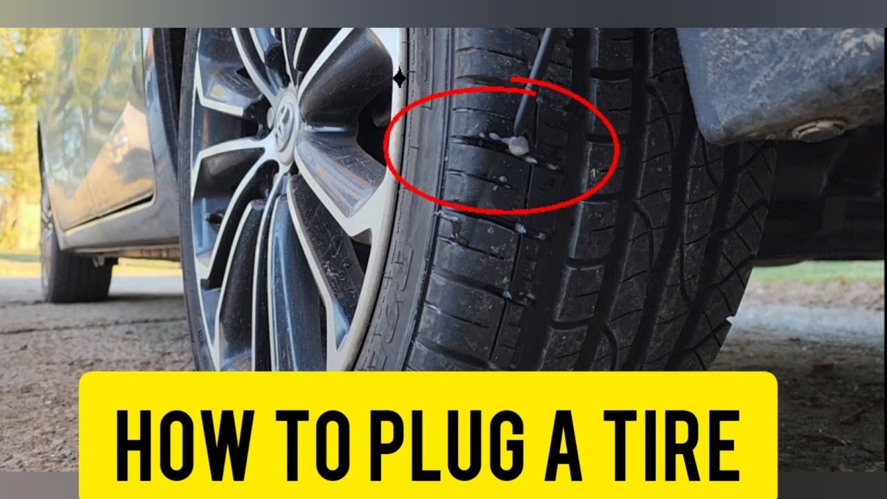 How to plug a tire on your car or truck - YouTube