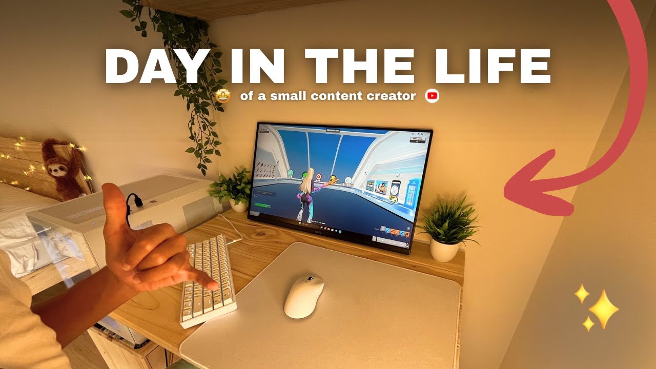 The Day In A Life Of A Small Content Creator - YouTube