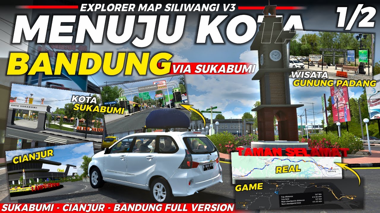 Explorer Kota Bandung Via Jalur Sukabumi Realistis Bgt‼️ | RoadTrip Map ...