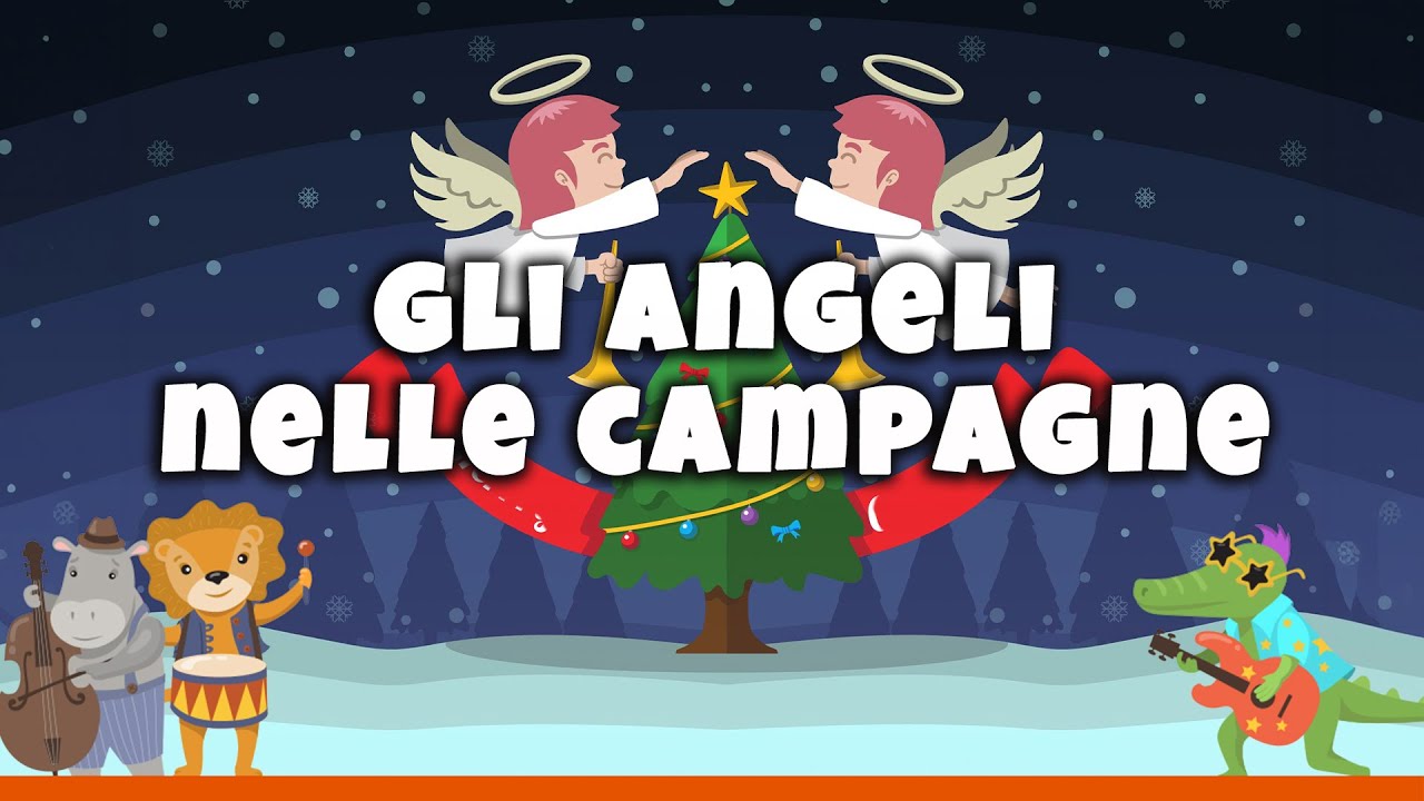 GLI ANGELI NELLE CAMPAGNE - Canzone di Natale per bambini (Con testo ...