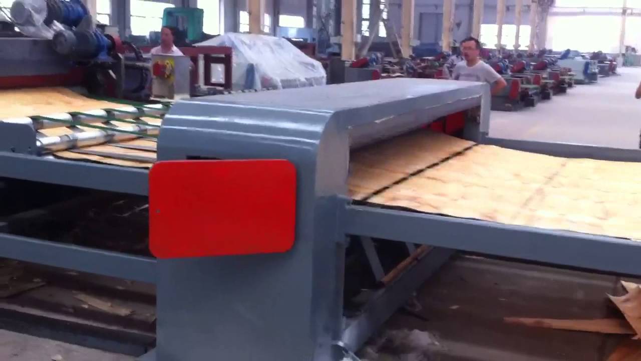 2.7m wood veneer rotary cutting machine - YouTube