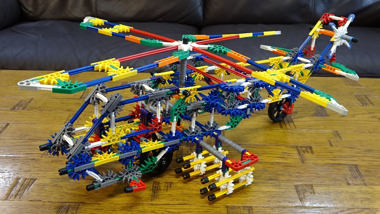 Building a Monster K'nex MI 28 Attack Helicopter - YouTube