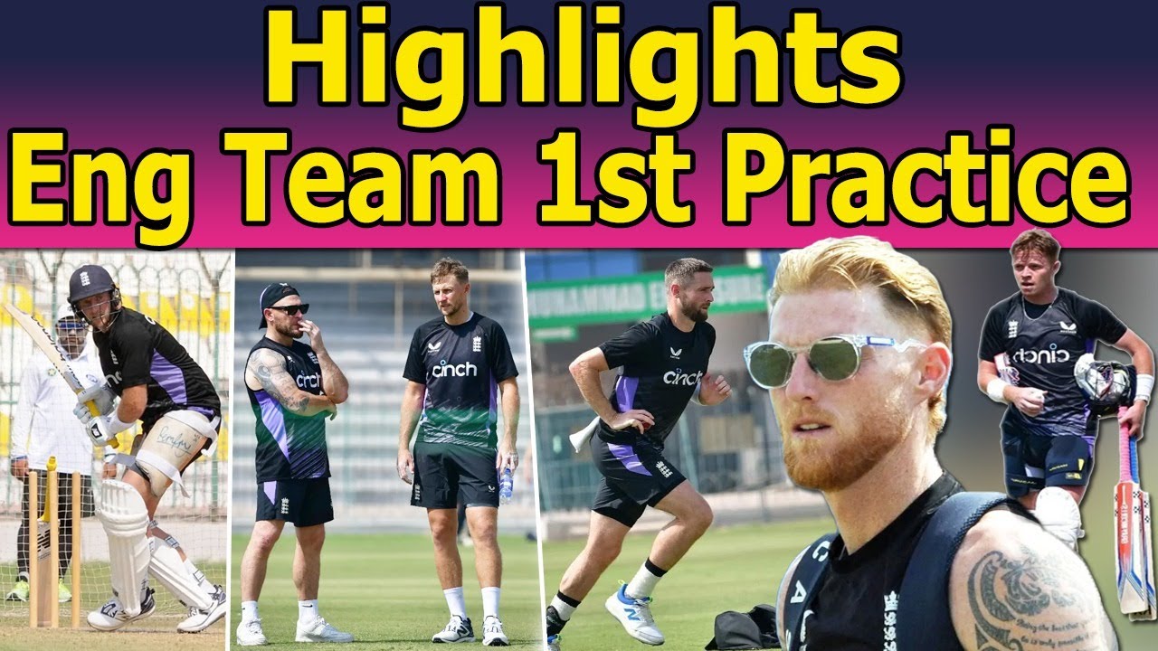 Highlights | Eng team practice at Multan Cricket Stadium | Pak vs Eng ...