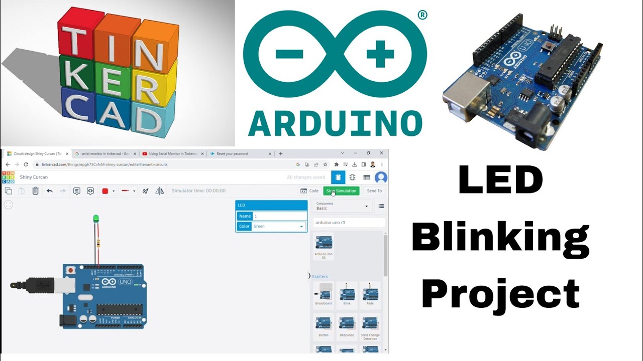 3 Tinkercad Arduino Blinking Led Project Youtube 5387
