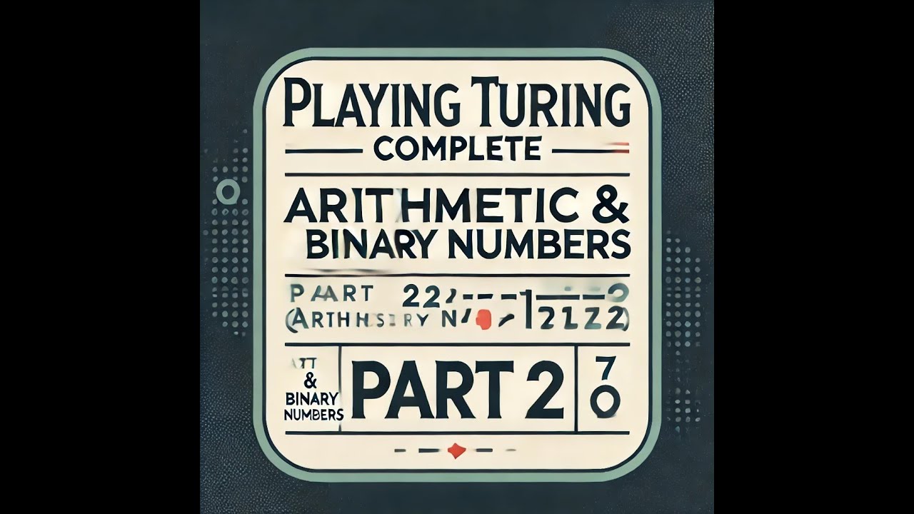 Designing a Computer Arithmetic & Logic Gates Turing Complete Part 2 ...