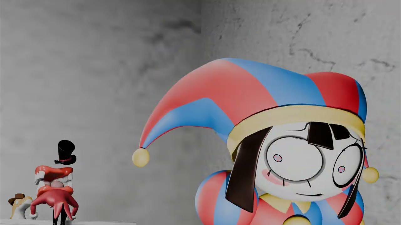 [TADC/Blender] Caine and Pomni rob a bank - YouTube