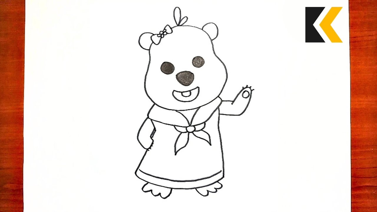 How To Draw Loopy | Draw Pororo The Little Penguin Characters Easily ...