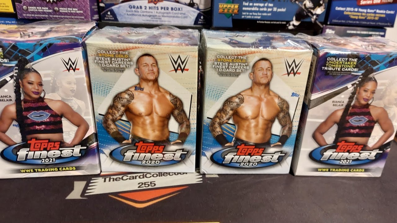 4 blaster boxes of WWE Topps Finest 2020 and 2021 Topps wrestling ...