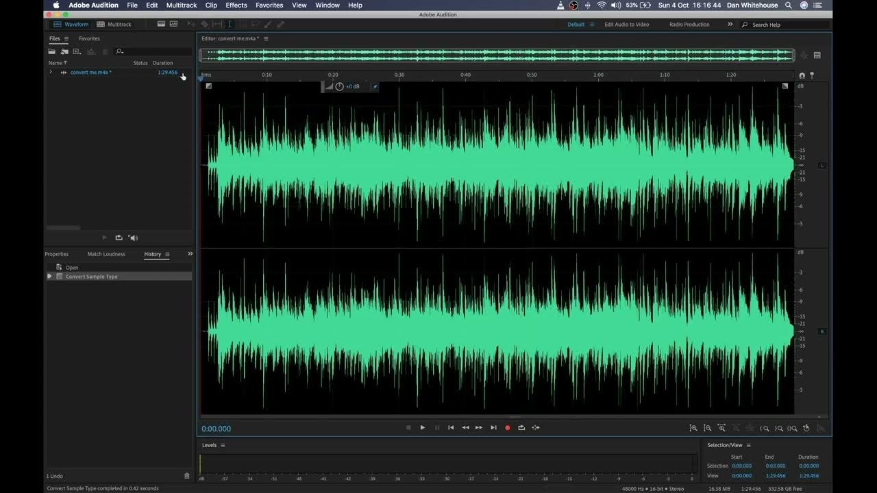 Adobe Audition: Converting Audio Files - YouTube