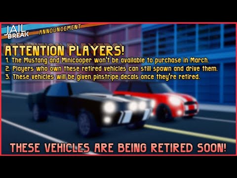 MUSTANG AND MINI COOPER ARE BEING REMOVED!?! (Roblox Jailbreak) - YouTube