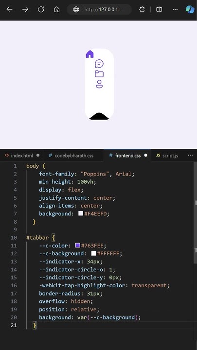 Mobile Nav Bar Animation Javascript Coding Frontenddesign Webdevelopment Cssanimation