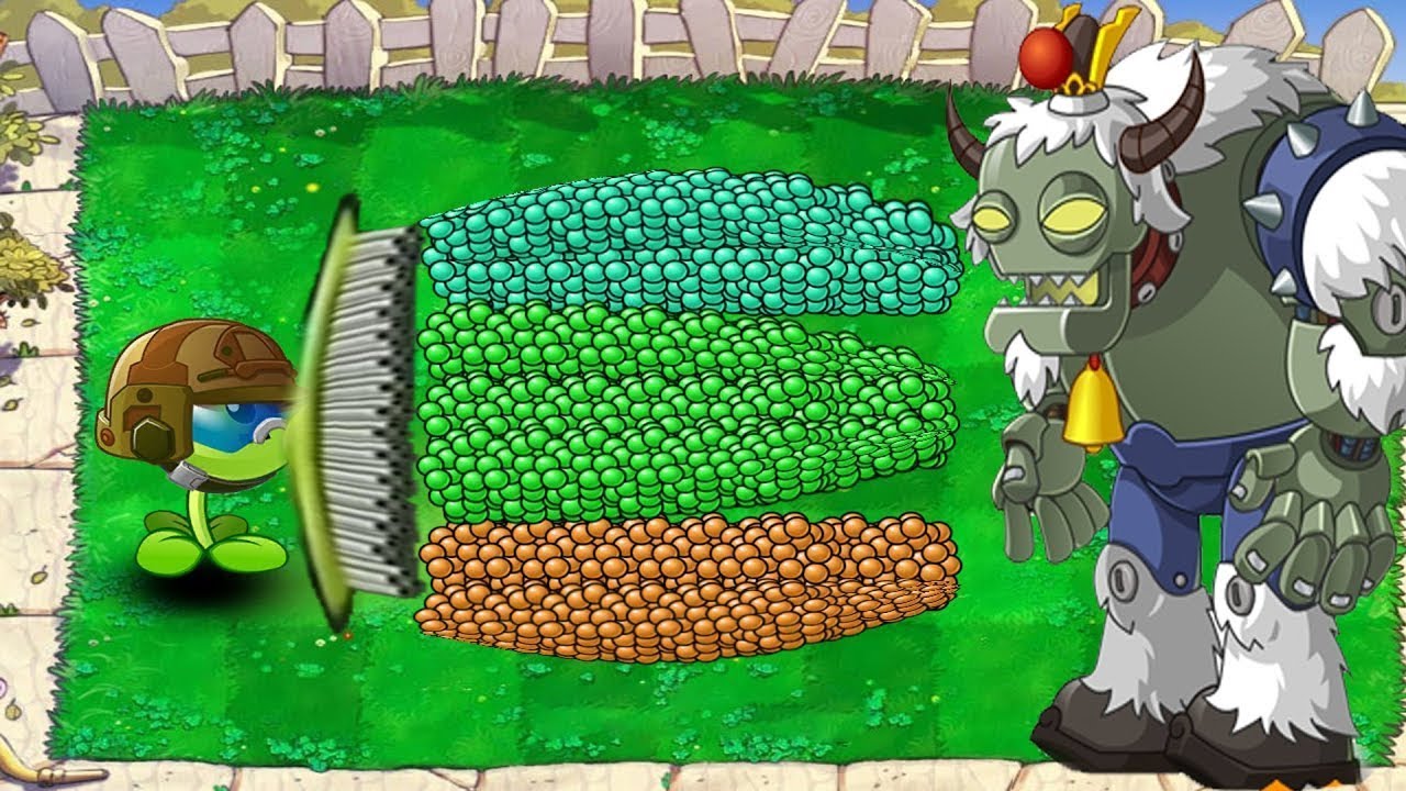 PVZ HACK PLANTS VS ZOMBIES || SNOW PEA REPEATER FIRE GATLING PEA vs ...