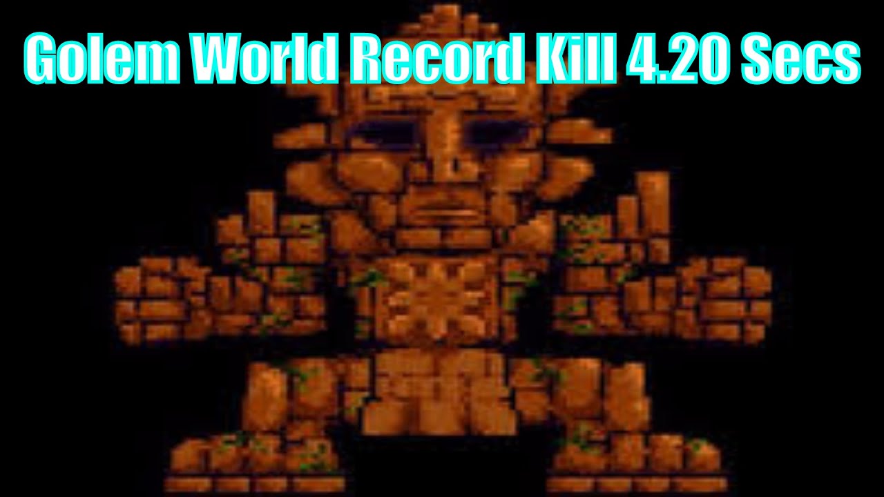 Terraria PS4 Golem World Record Kill 4.20 Seconds ( Speed Kill ) - YouTube