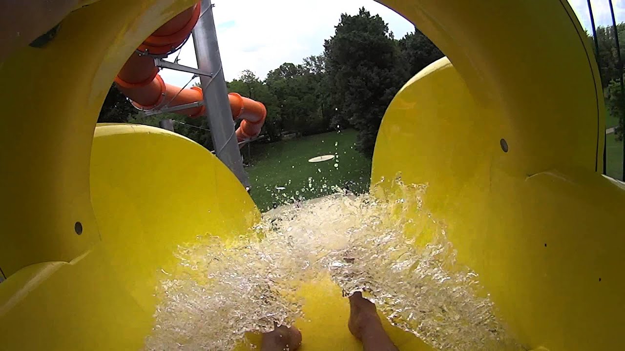 Yellow Water Slide at Palatinus Aquapark - YouTube