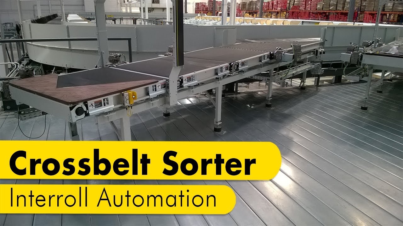 Interroll Crossbelt Sorter - YouTube
