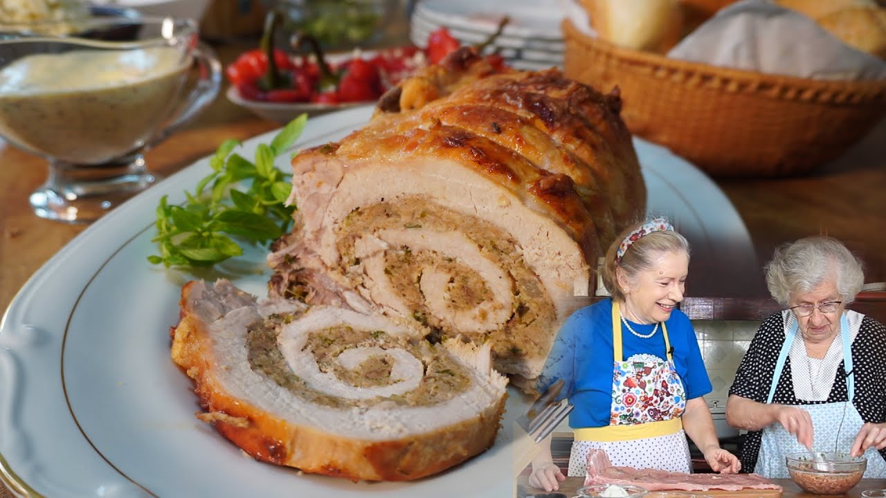 Punjena, rolovana svinjska kremenadla - YouTube