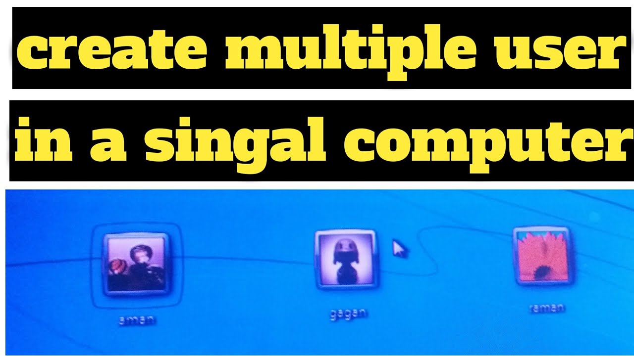 Multiple User Create in Windows | #maltipleuser | Multiple User in One ...