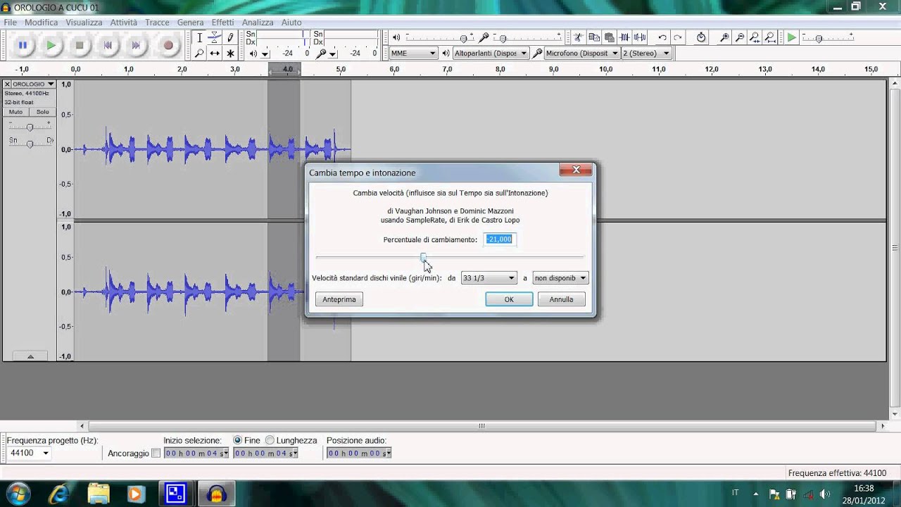 GIOCANDO CON AUDACITY 02 - YouTube