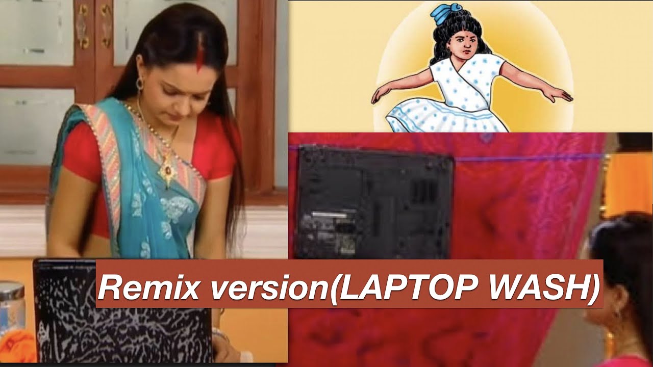 Gopi bahu laptop washing scene | Kokilaaben | Gopi Bahu | Rashi Ben ...