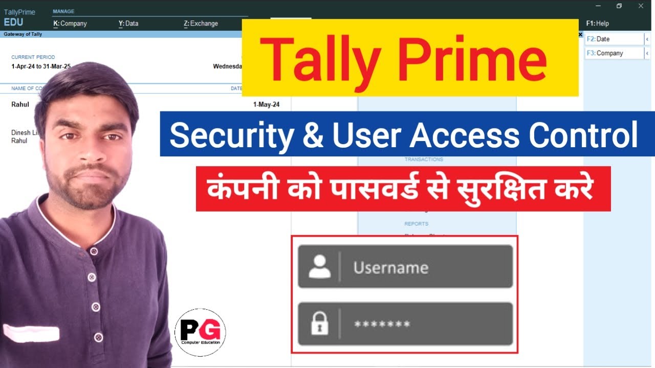 How to Company Secure in Tally Prime | Security Control in Tally Prime ...