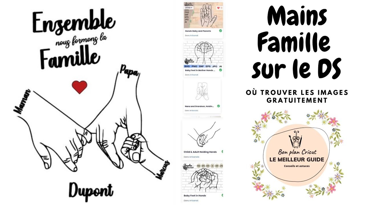 Tuto cadre Mains de la Famille sur le Cricut design Space - où trouver ...