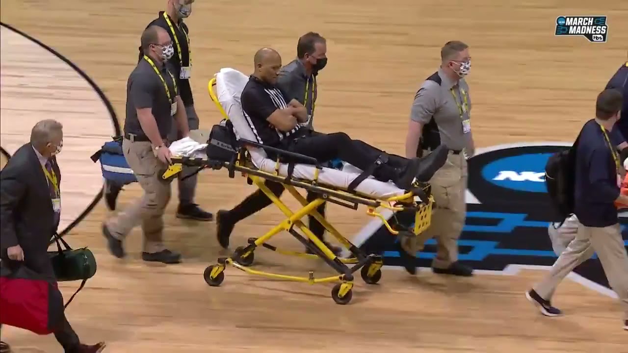 NCAA Referee Bert Smith Collapses And Goes Out On Stretcher During ...