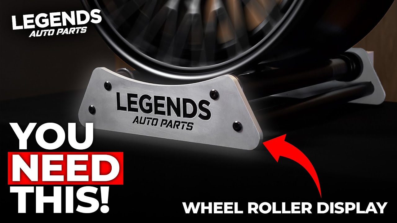 Ultimate Wheel Display | Legends Auto Parts Billet Wheel Roller - YouTube