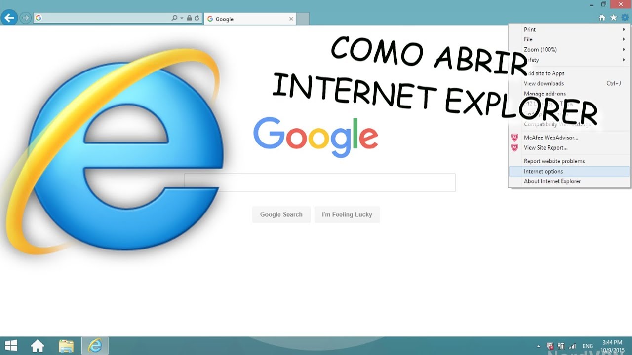 COMO ENTRAR A INTERNET EXPLORER 2019 - YouTube