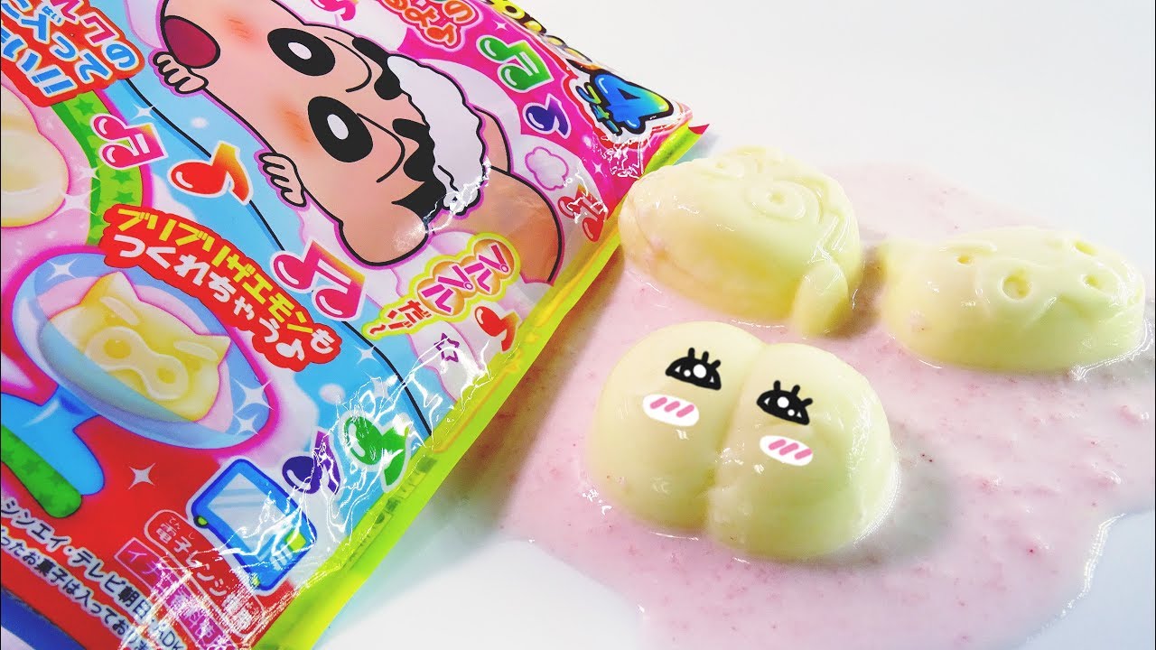 Japanese DIY candy kit Popin Cookin heart crayon shin chan pudding 4 ...