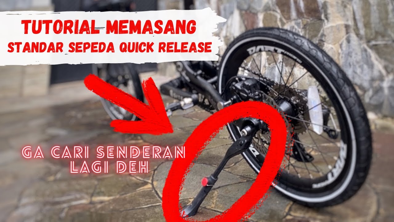 Standar sepeda quick release: cara pasang (sepeda lipat Pacific Dart ...